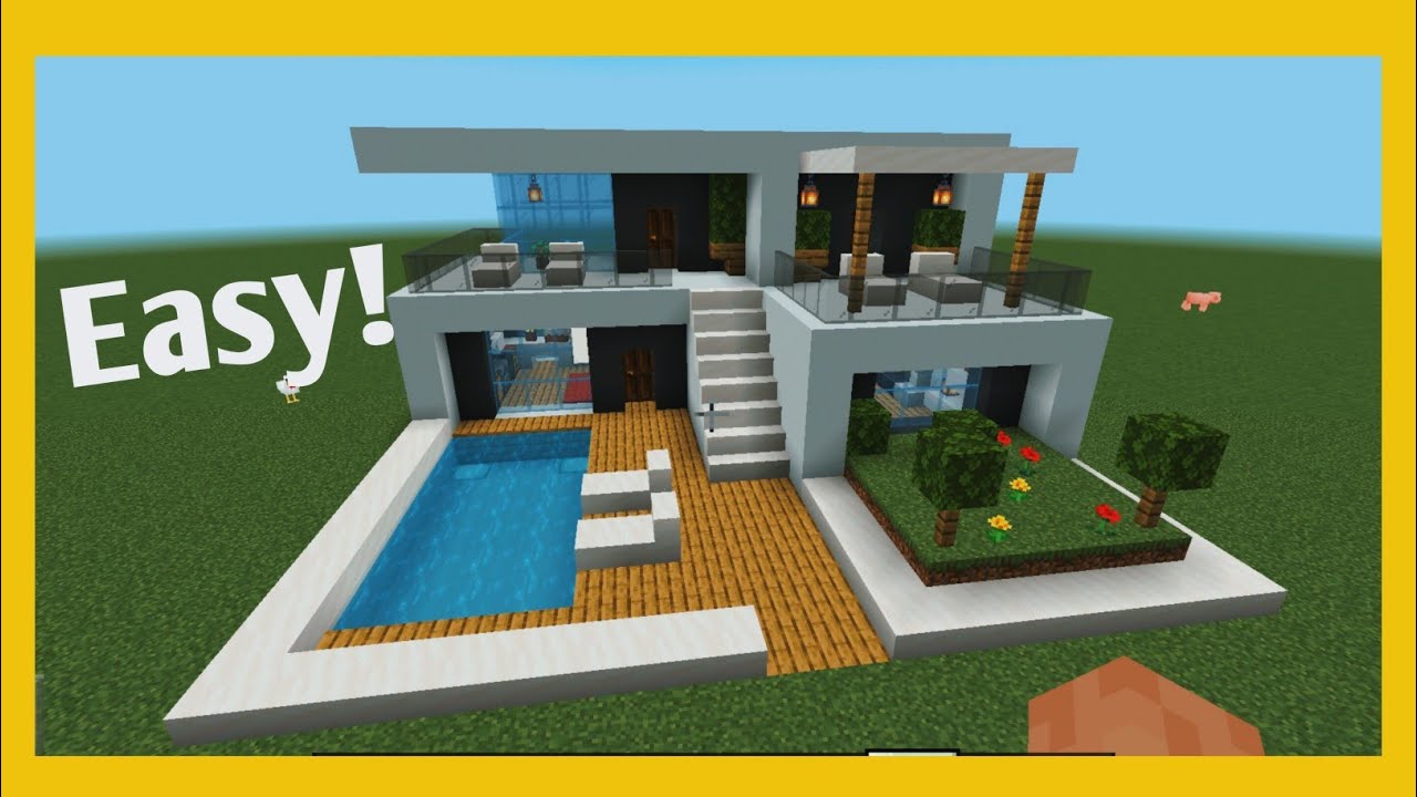 Minecraft: Big Modern House / Mansion Tutorial - [ How to Make ...