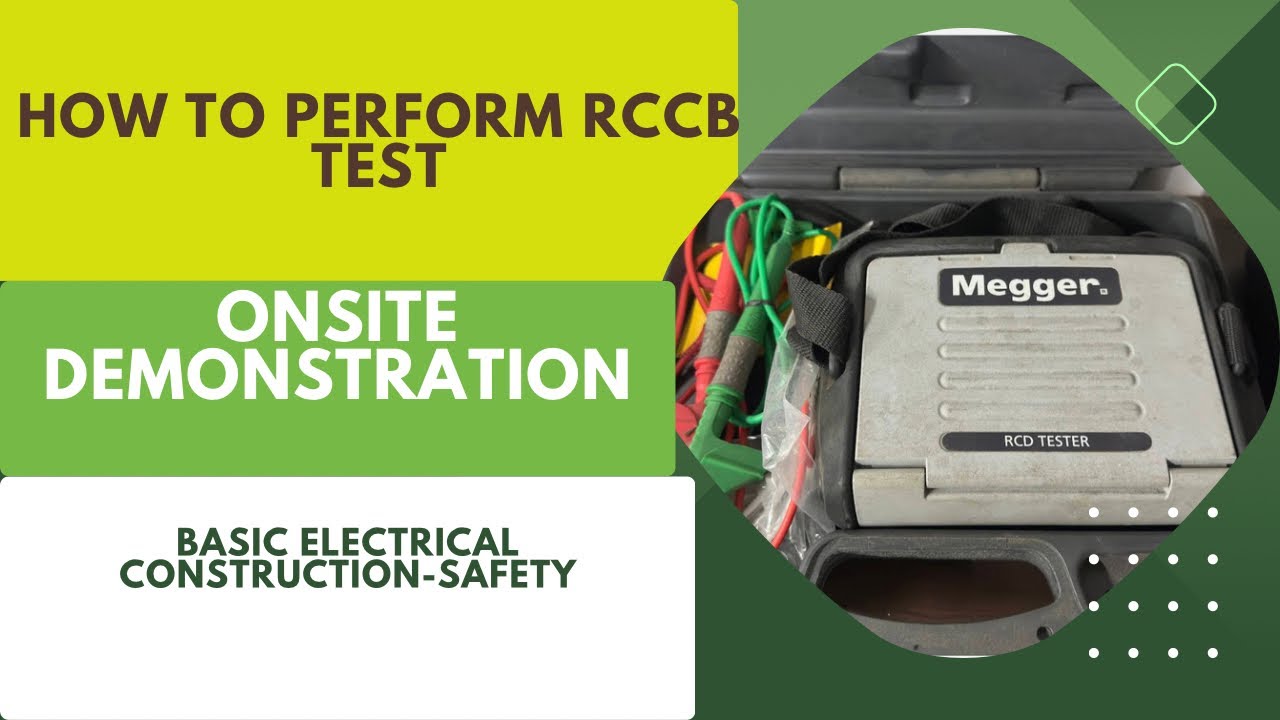 How To Perform RCCB TESTING?? Onsite Demonstration of RCCB Test. Basic ...