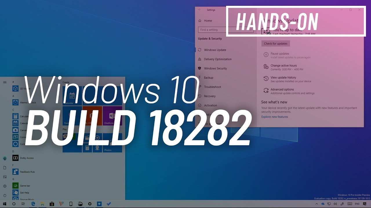 Windows 10 build 18282: Hands-on with Light theme, Active Hours ...