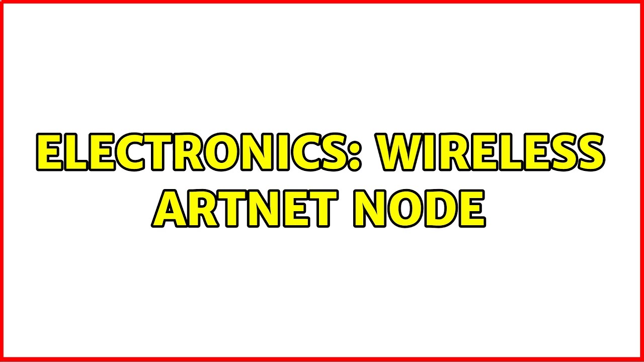 Electronics: Wireless Artnet Node - YouTube