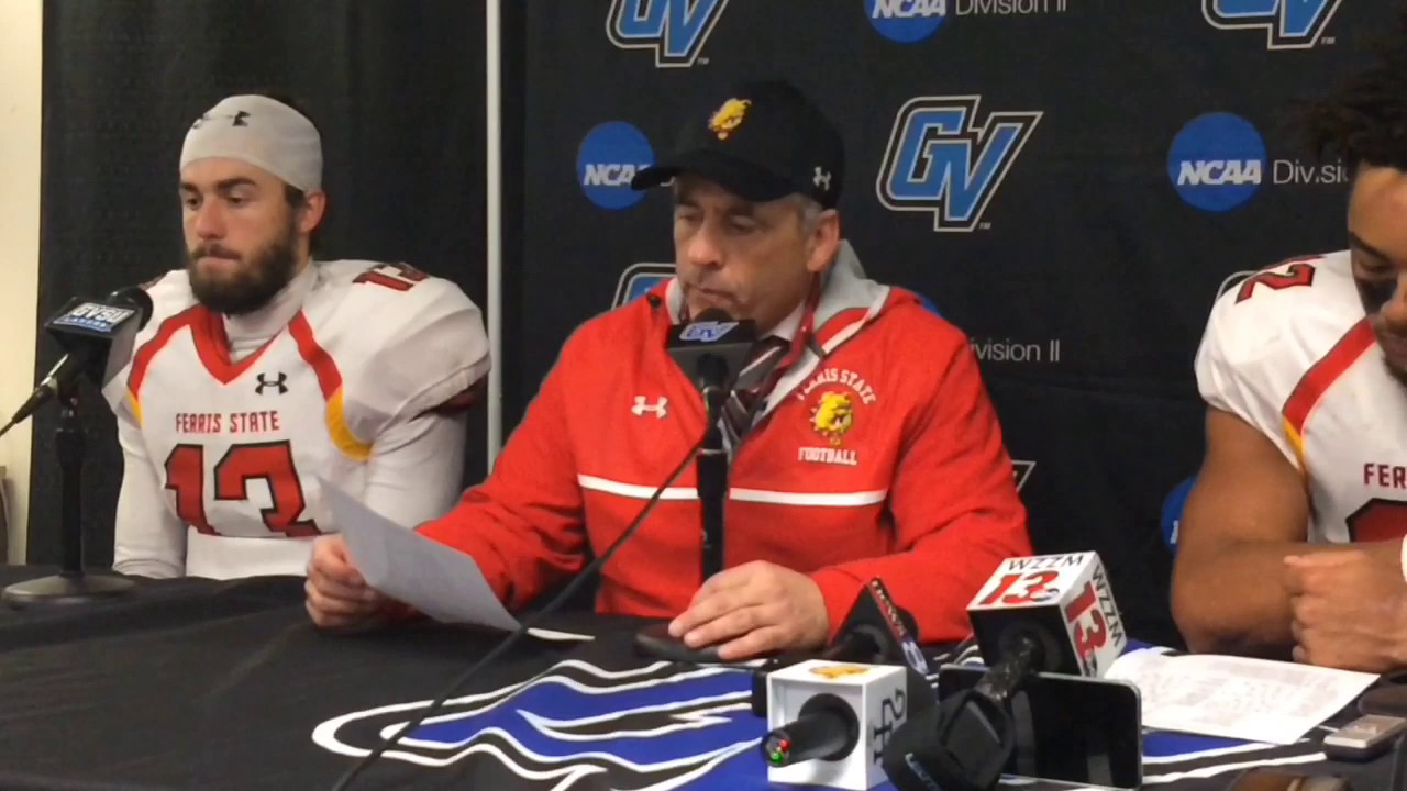 Ferris State coach Tony Annese after beating GVSU - YouTube