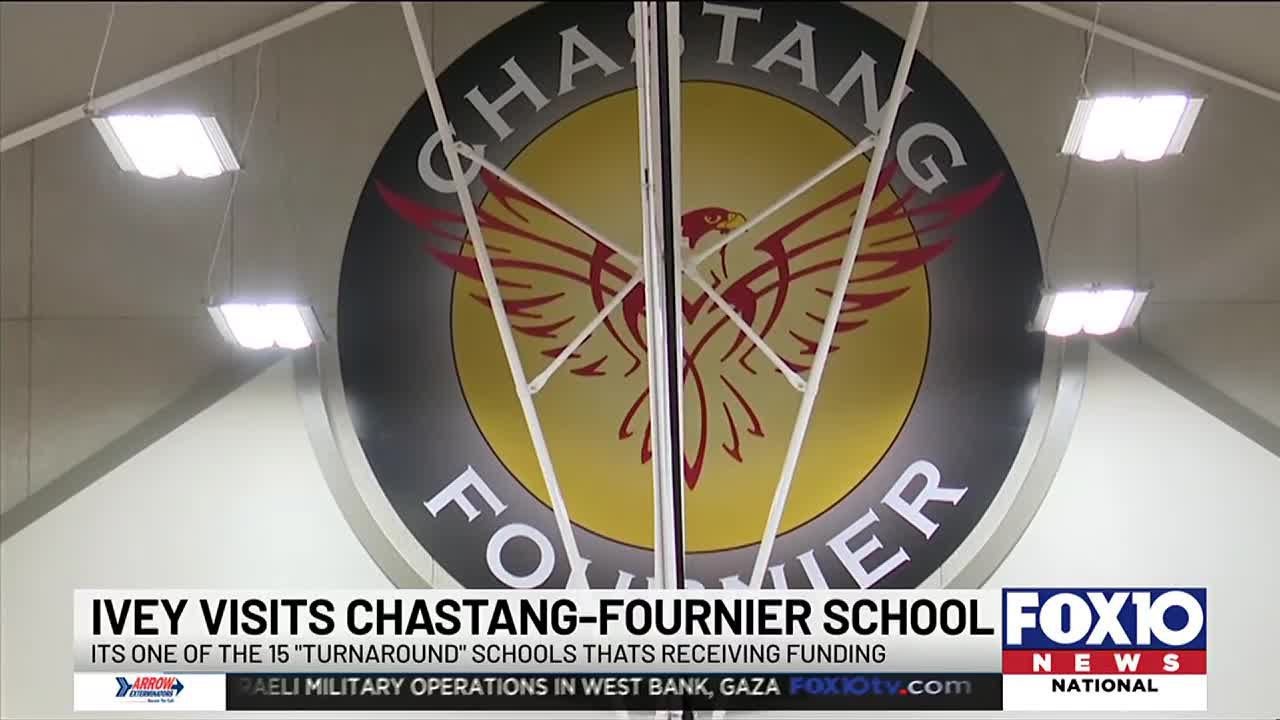 Governor Ivy visits Chastang-Fournier School - YouTube
