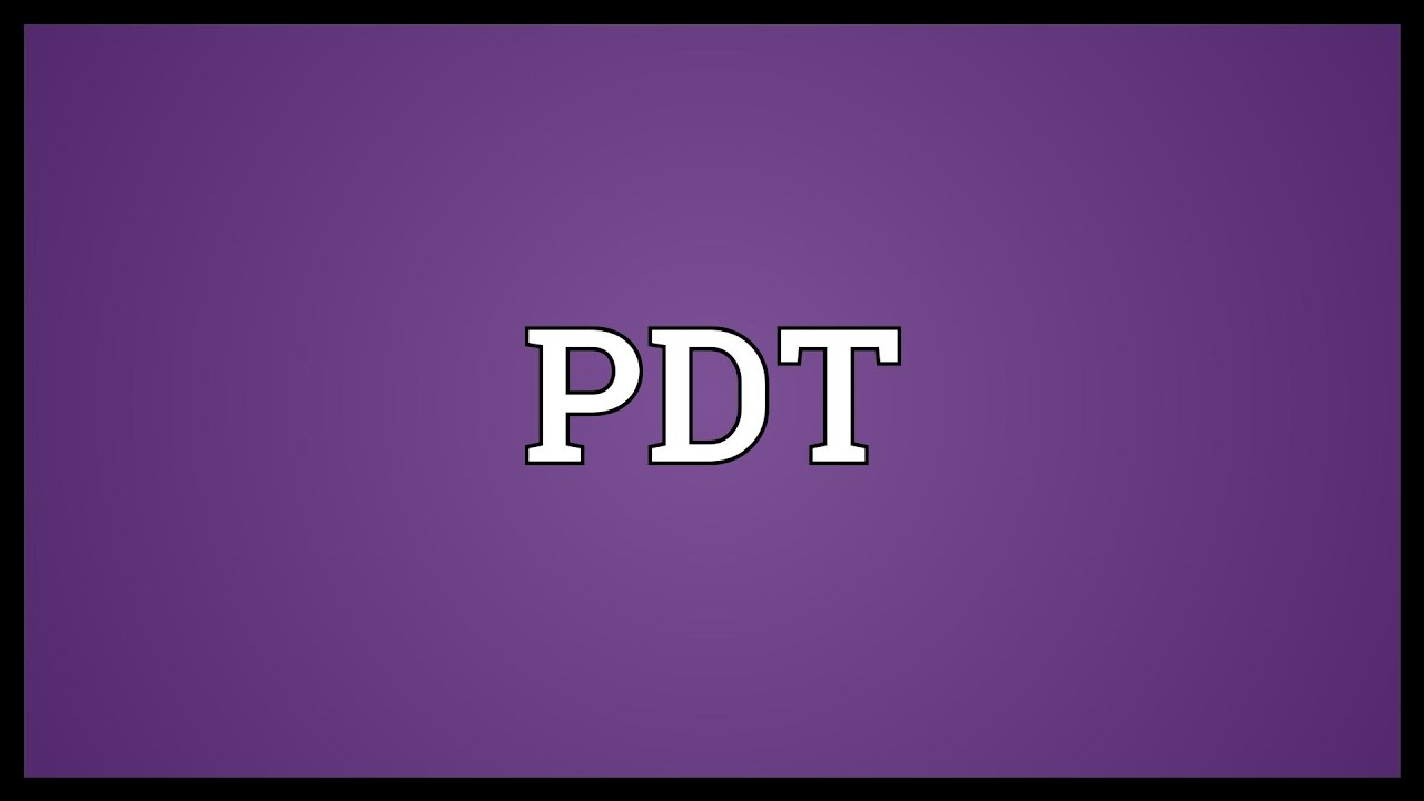 PDT Meaning YouTube