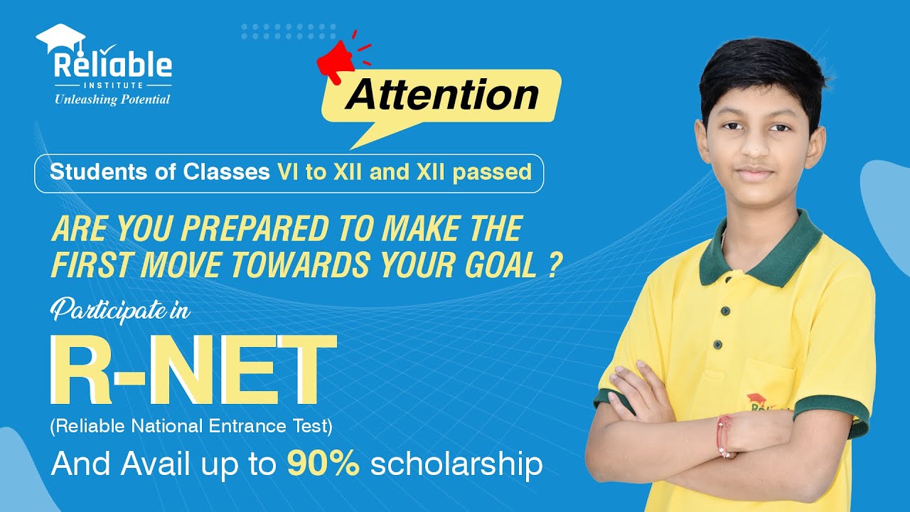 R-NET | Scholarship Exam | Reliable Institute Kota - YouTube