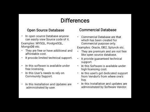 Open Source DBMS vs Commercial DBMS - YouTube