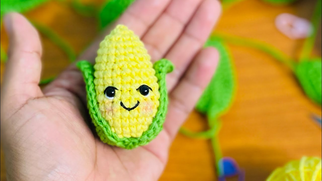 Llavero crochet Elote - YouTube