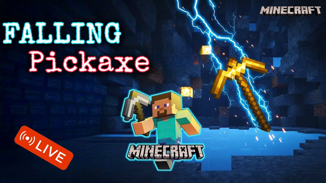 LIVE Minecraft Pickaxe Falling Game 😱 | Every Drop = New Pickaxe 🔥 # ...