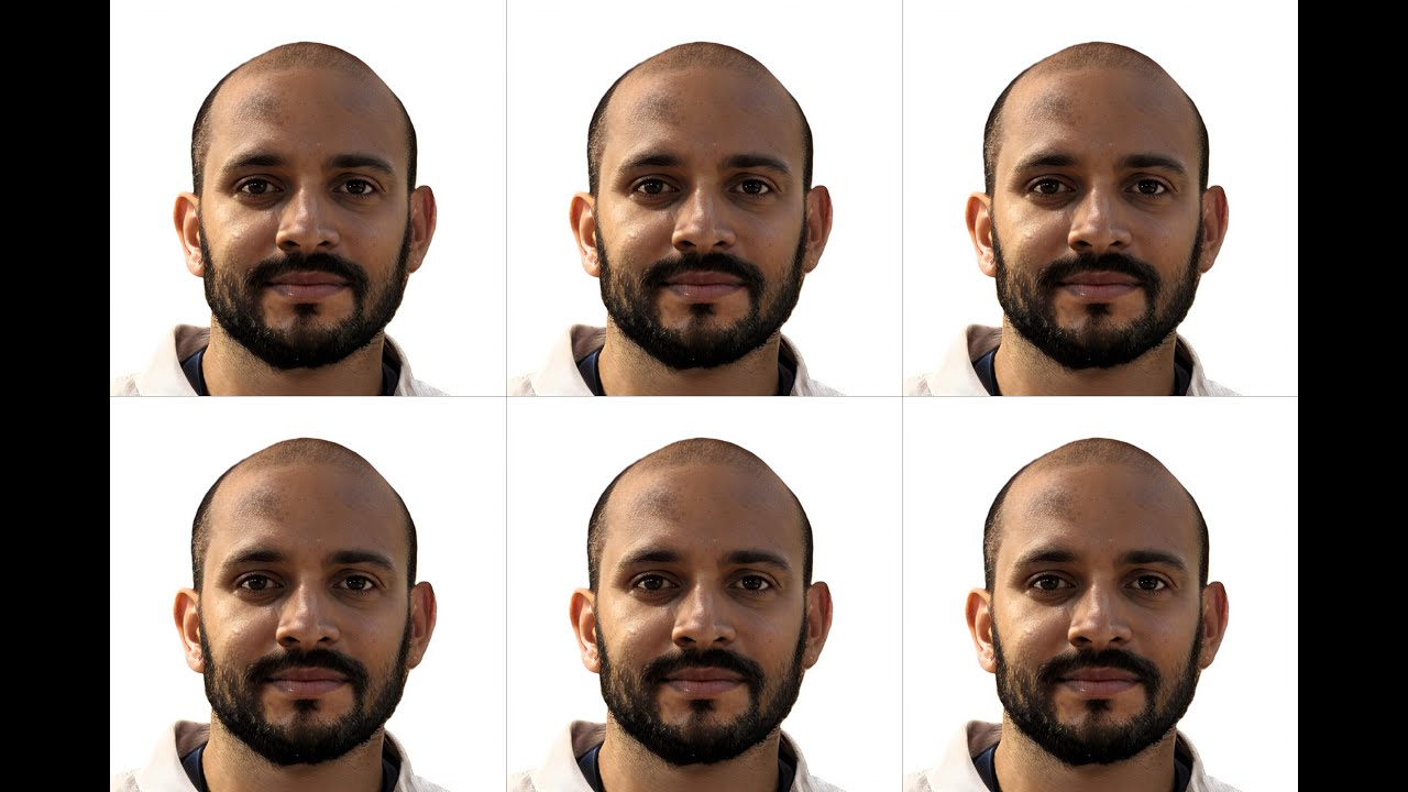 US passport photo size 2x2 inches (51x51 mm) on paper size 4x6 inches ...