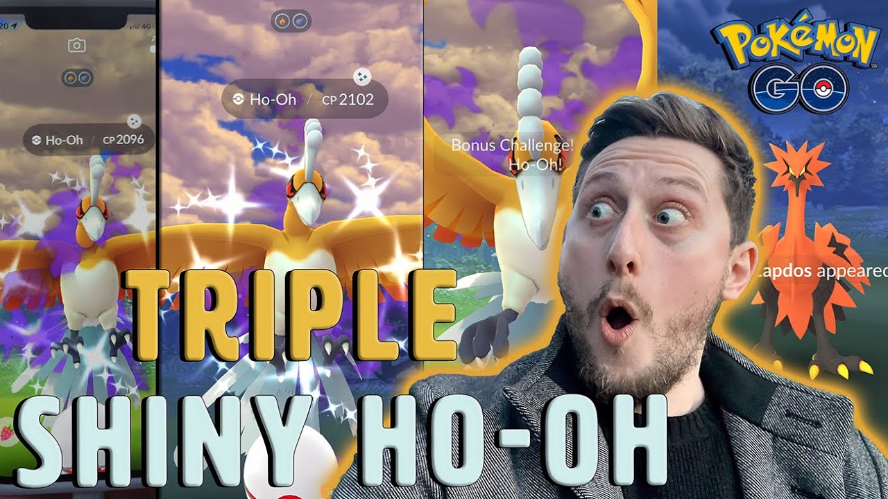 TRIPLE SHINY! *Shadow Ho-Oh* Raid Weekend Grind in Pokémon GO! - YouTube