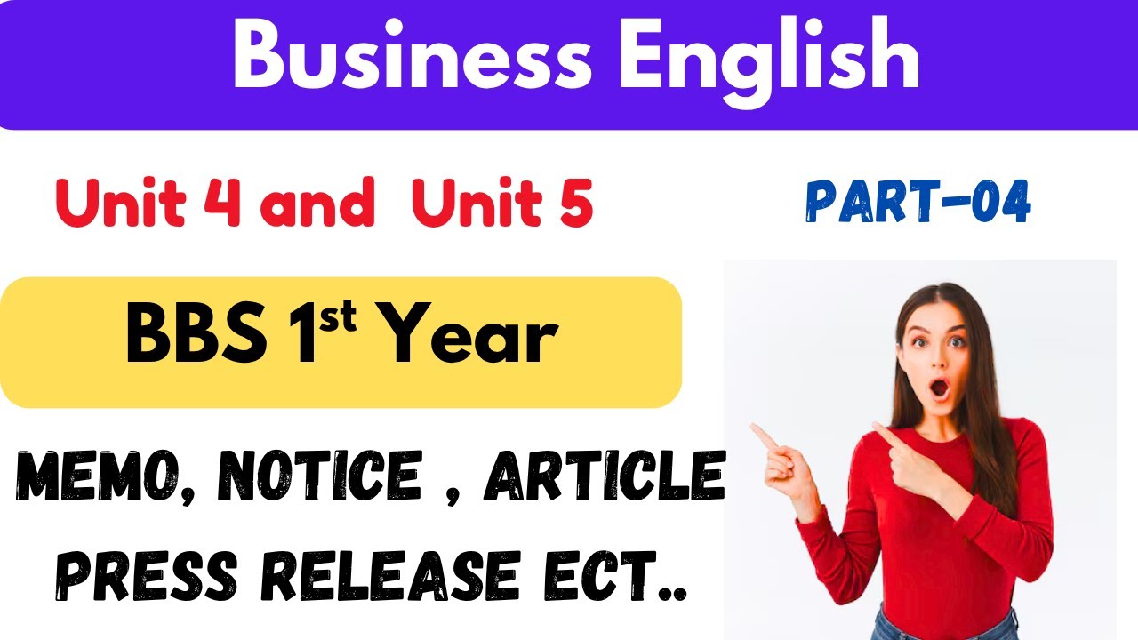Unit 4 and 5 BBS 1st Year English || business english bbs 1st year ...