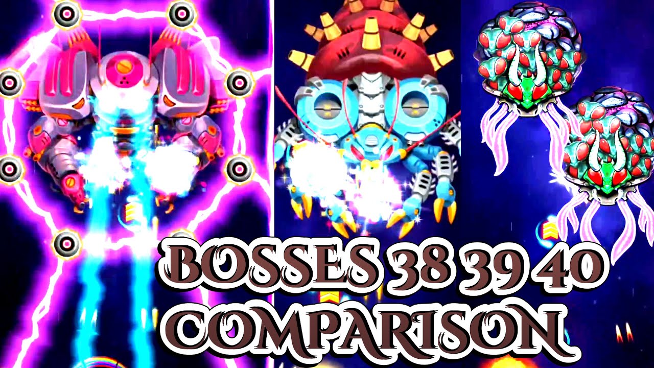 All Bosses Comparison iN Space Shooter Galaxy Attack /Boss 38/Boss 39 ...