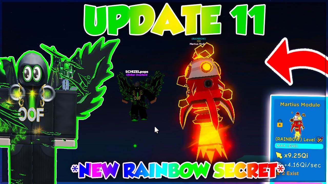 😲9Qi+ New Rainbow Secret *MARTIUS MODULE* Update 11 Clicker Simulator 😍 ...