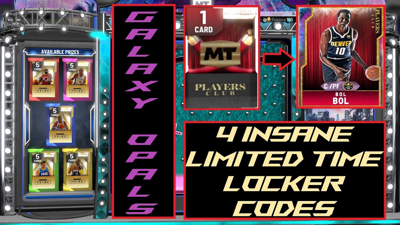 4 NEW CRAZY LOCKER CODES IN NBA 2K20 MYTEAM! FREE GALAXY OPAL BOL BOL ...