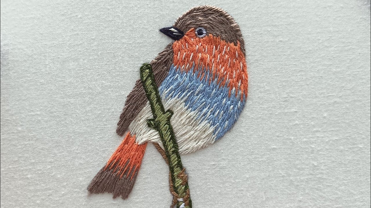 Bird Hand Embroidery With Long And Short Stitch For Beginners# ...