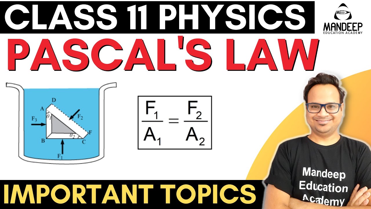 Fluid Mechanics 03 || Pascal's Law & Hydraulic Lift 11 Physics Term 2 ...