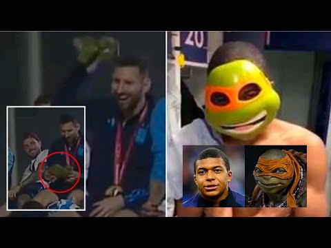 Argentina Fans Troll Mbappe By Throwing A Ninja Turtle Plushy To Messi ...