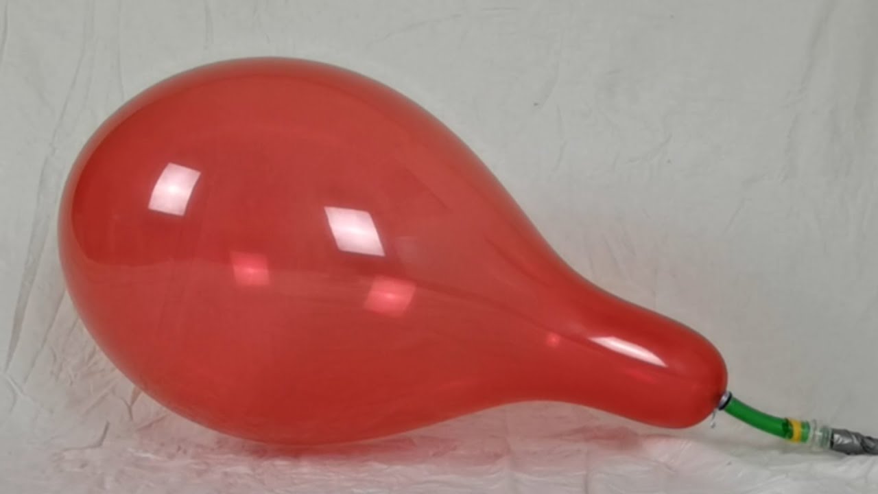 004 - p2p b2p a crystal red Tuftex 14" balloon - YouTube