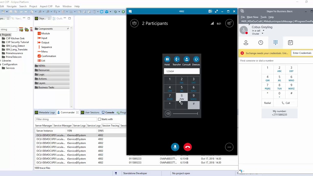 Voice Biometrics demo using IBM Text-To-Speech, Aspect Software CXP and ...