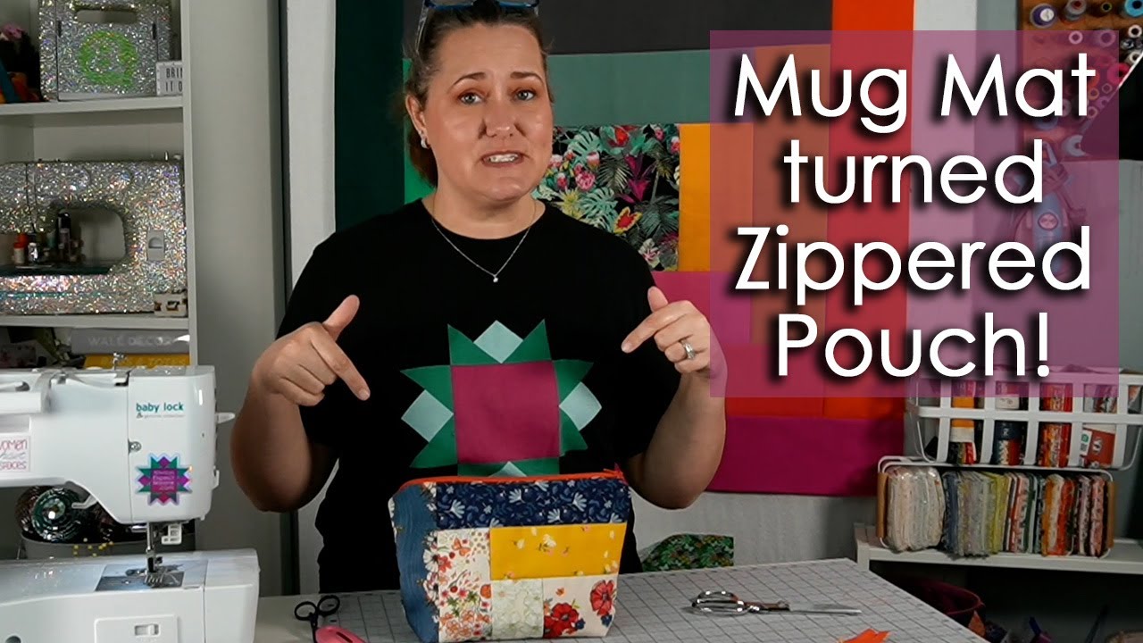 Make a Zippered Pouch from a June Tailor Mug Mat Kit! - YouTube