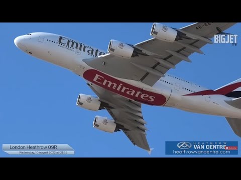Stunning 09R departures at London Heathrow Airport - YouTube