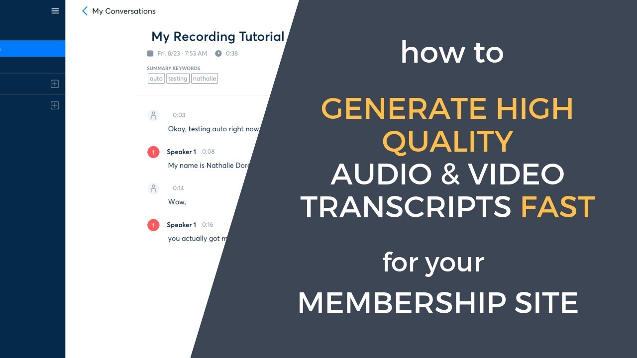 How to Create High Quality Transcripts Fast for your audio and videos ...