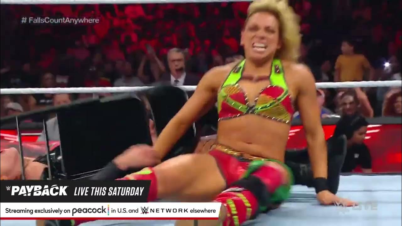 Becky Lynch vs. Zoey Stark – Falls Count Anywhere Match: Raw, Aug. 28, 2023 - YouTube