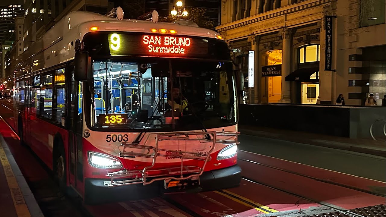 [9 Sunnydale] SF Muni 2021 New Flyer XE40 #5003 - YouTube