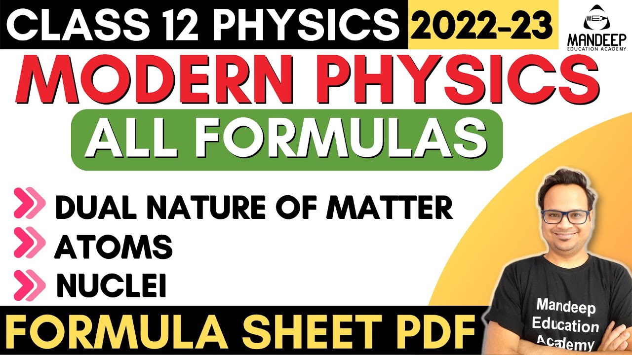 Modern Physics All Formulas Revision Class 12 Physics Board Exam 2023 modern-physics-all-formulas-revision-class-12-physics-board-exam-2023