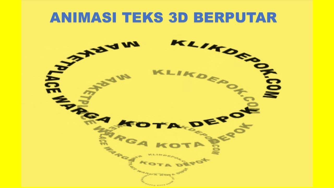 ANIMASI TEKS 3D BERPUTAR @bungsanstudio - YouTube