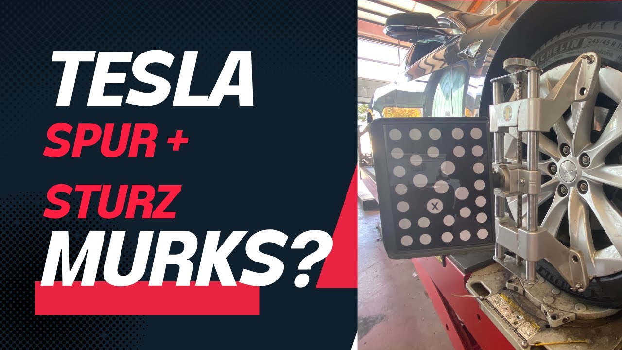 Tesla Model S: neue Reifen + Spur und Sturz messen und einstellen - YouTube