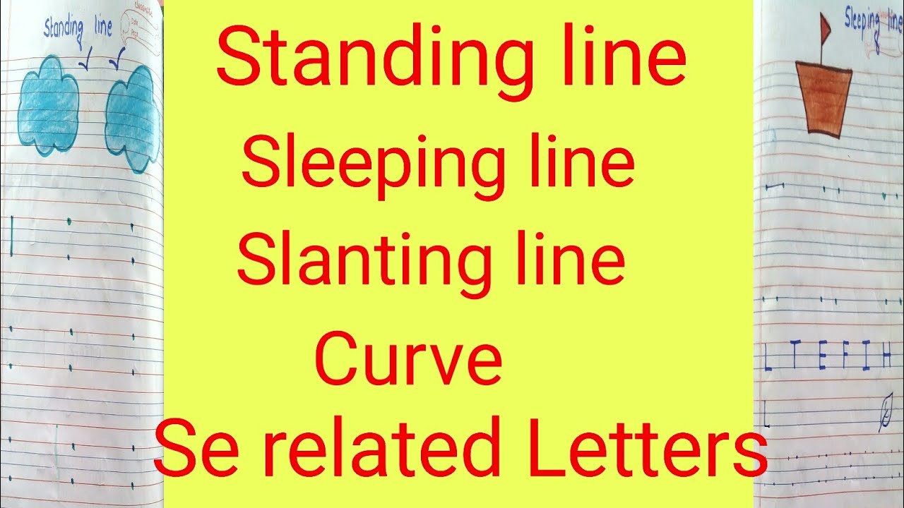 Standing line /Sleeping line/Slanting line/Curved || Line se related ...