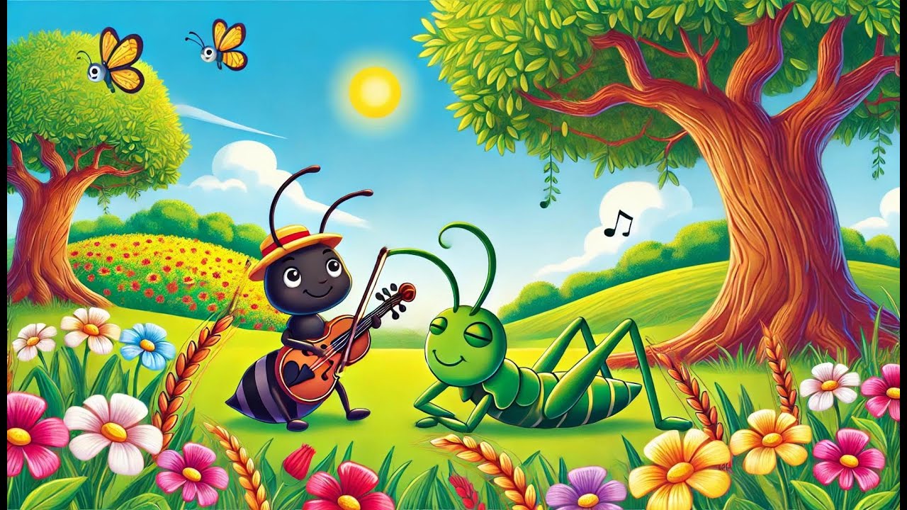 The Clever Ant and the Lazy Grasshopper | A Fun & Educational Kids ...