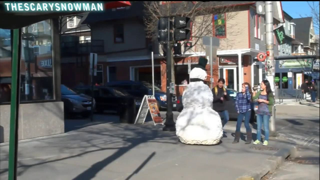 Scary Snowman Funny Prank Compilation 7 - YouTube