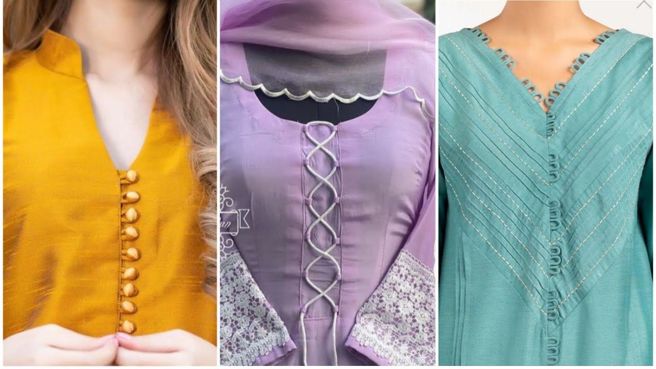 Unique and trendy kurti neck design ideas || #kurtineckdesigns ...
