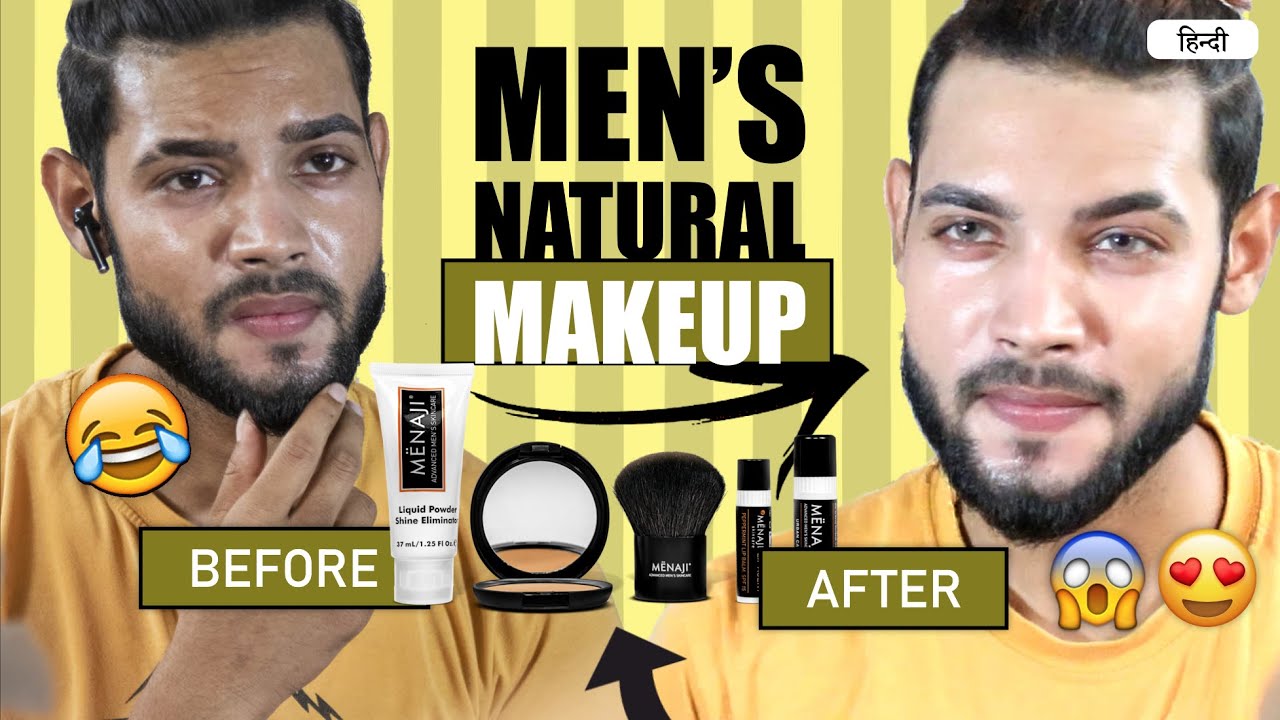 Natural and Basic Makeup for Men's | Men's Makeup Tutorial - SAHIL ...
