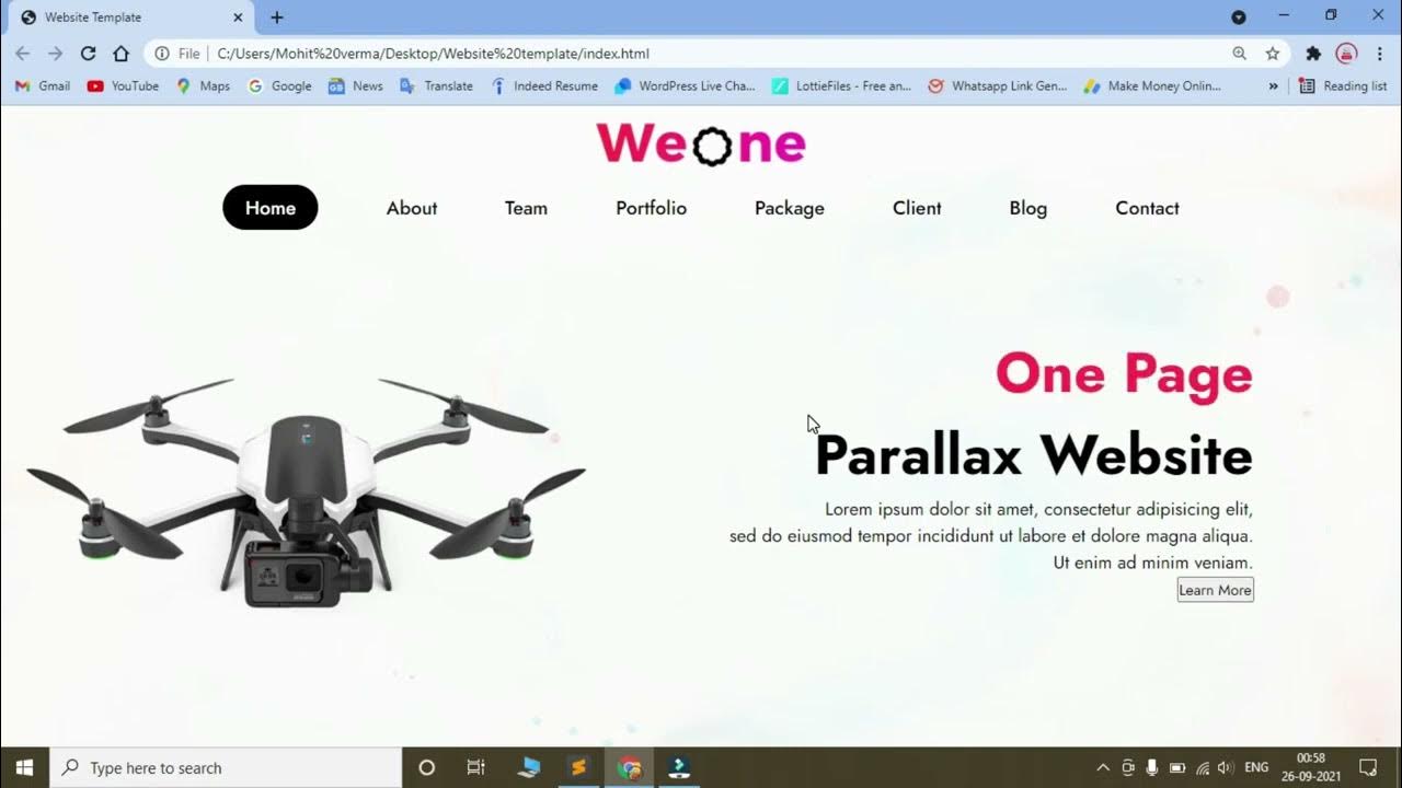 Animation Website In Html And Css With Source Code Website Template Html Css Creative