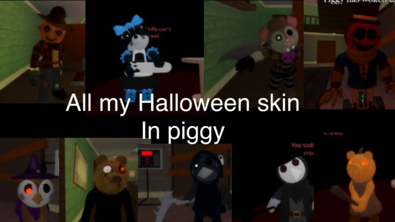 All my piggy Halloween skin and I got a new skin new or old - YouTube