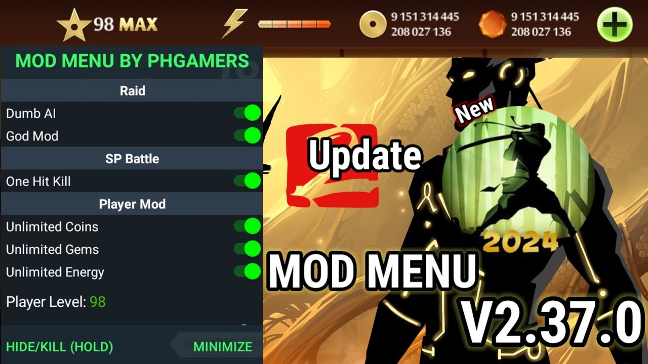 Shadow fight 2 mod menu V2.37.0 Update New Mods shadow fight 2 - YouTube