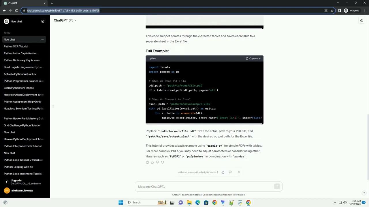 how to convert pdf to excel using python - YouTube