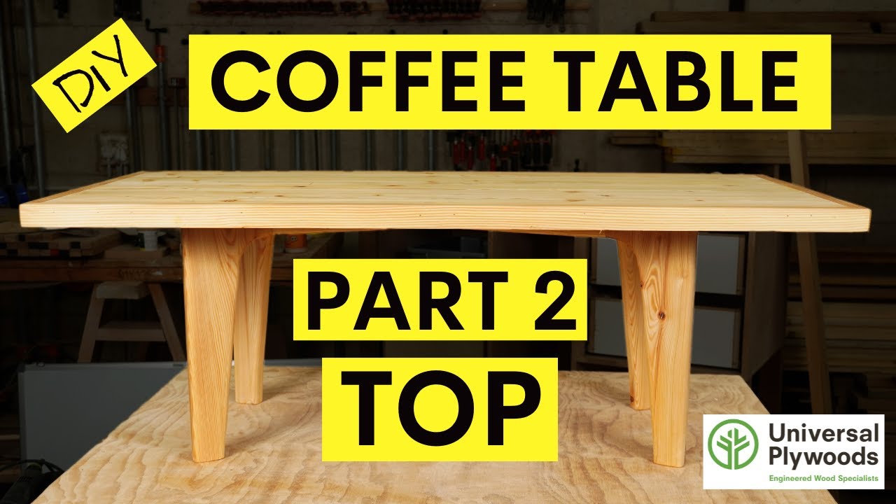 DIY Coffee Table - How to Make a Wooden Coffee Table Top with a secret ...