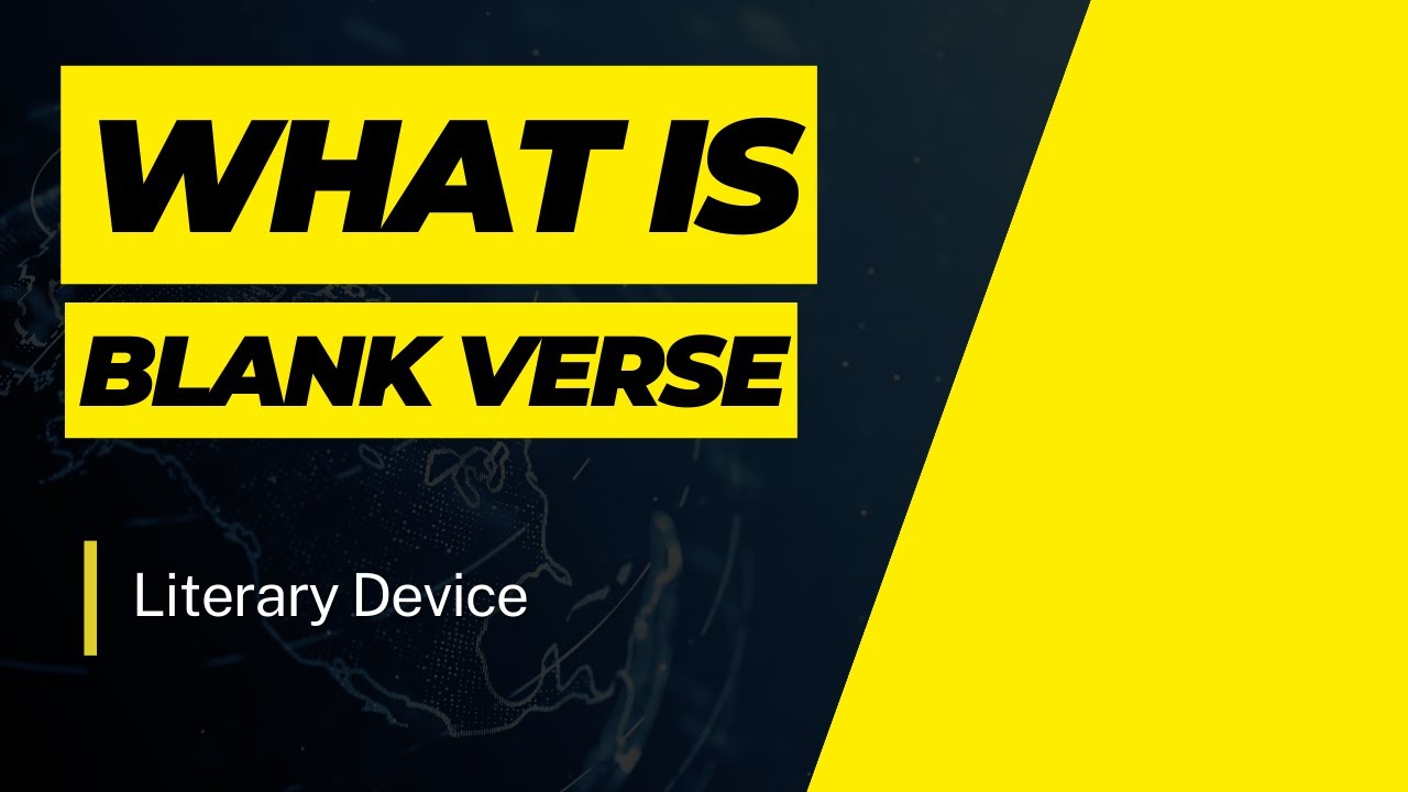 Blank Verse | Blank Verse vs Free Verse | Literary Device | English ...