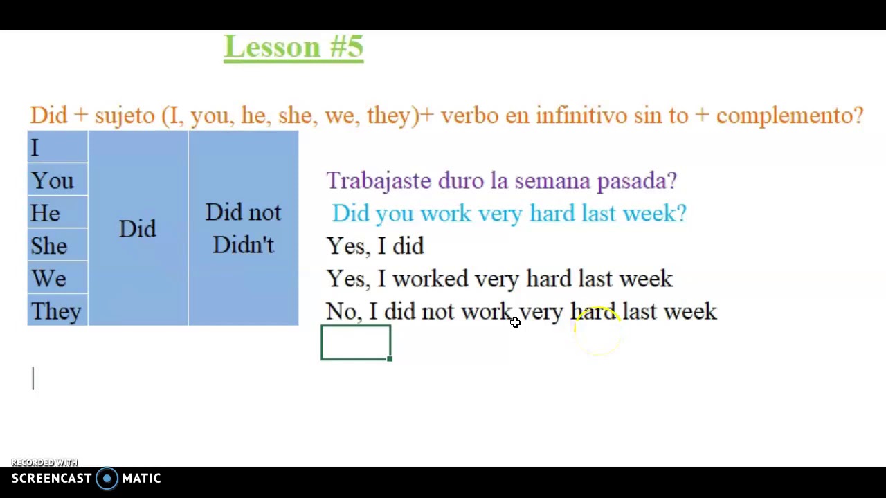 Leccion #5 pregunas con did, respuesta corta y larga. - YouTube