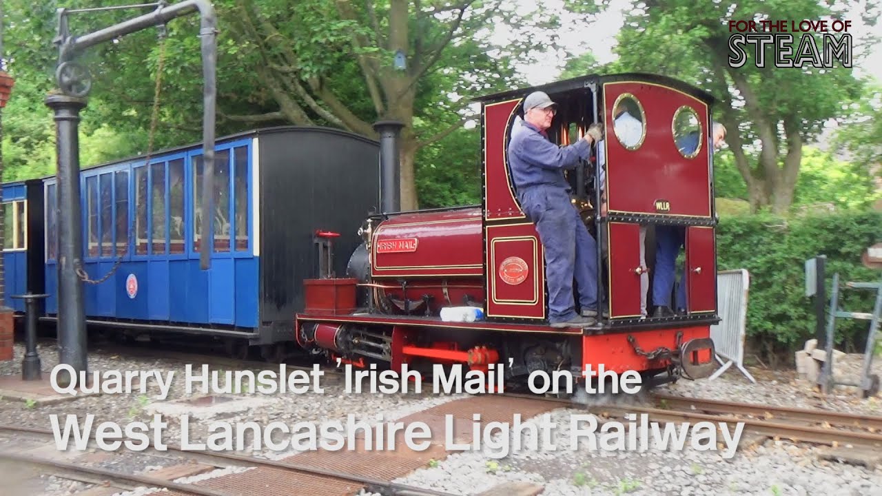 Quarry Hunslet 'Irish Mail' on the West Lancashire Light Railway - YouTube