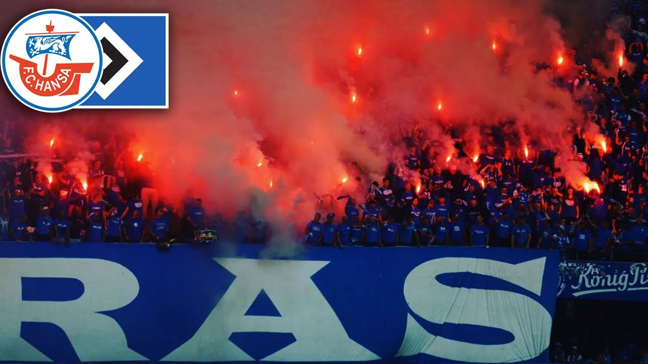 HSV - HANSA ROSTOCK | Pyro Hansa-Fans in Hamburg | Rostock-Ultras gegen ...