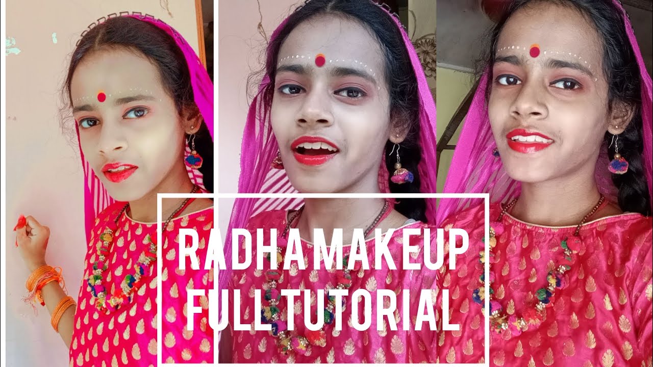 RADHA RANI FULL MAKEUP TUTORIAL #makeup #radhakrishna - YouTube