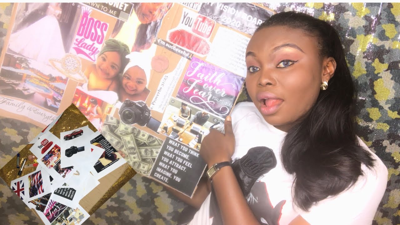 HOW TO MAKE THE PERFECT VISION BOARD/ MY VISION BOARD/HAPPY 2020 🥰🎉🥰🥰 ...