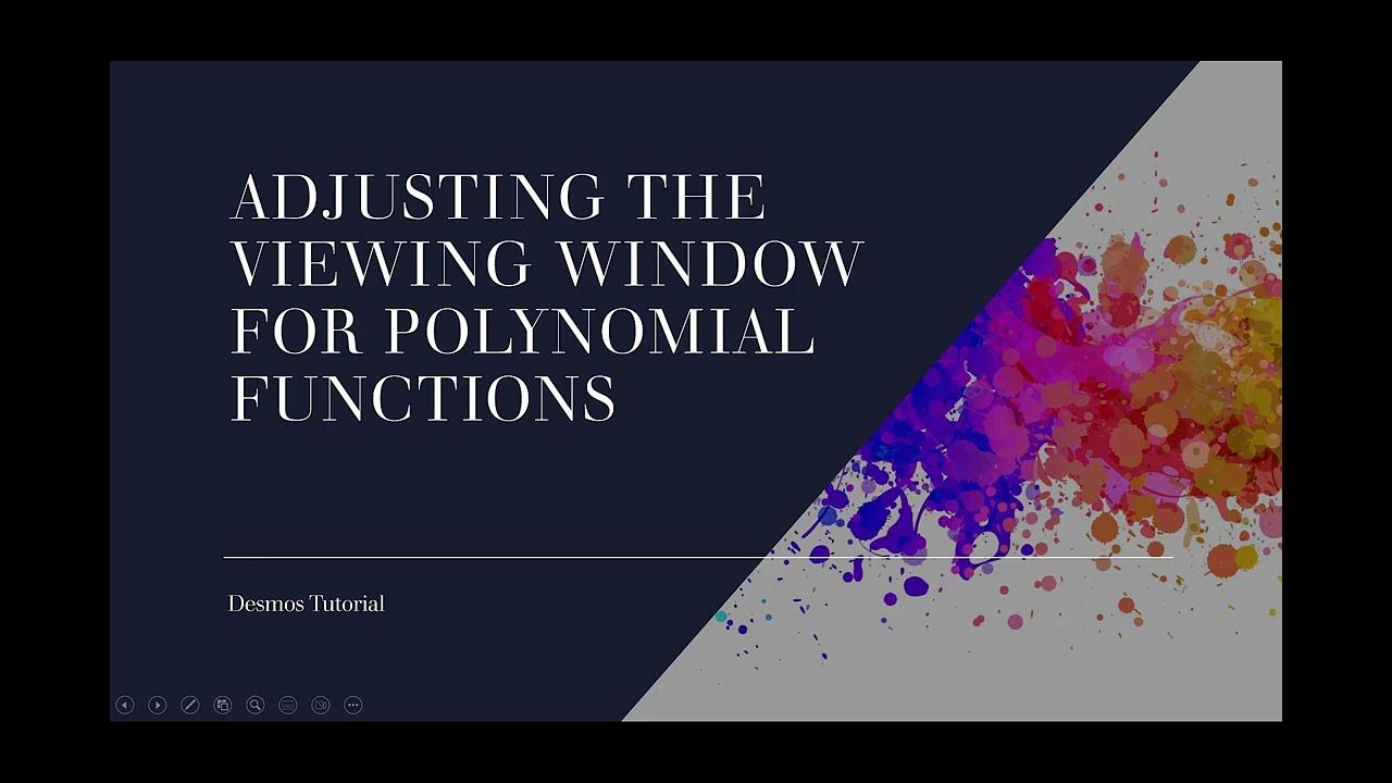 Adjusting the Viewing Window for a Polynomial Function - YouTube