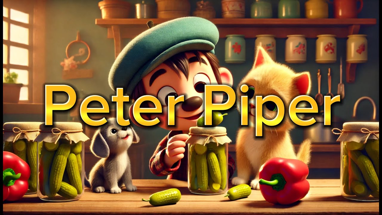 Peter Piper | Sing Along with Cute Puppy & Kitten | Most Popular ...