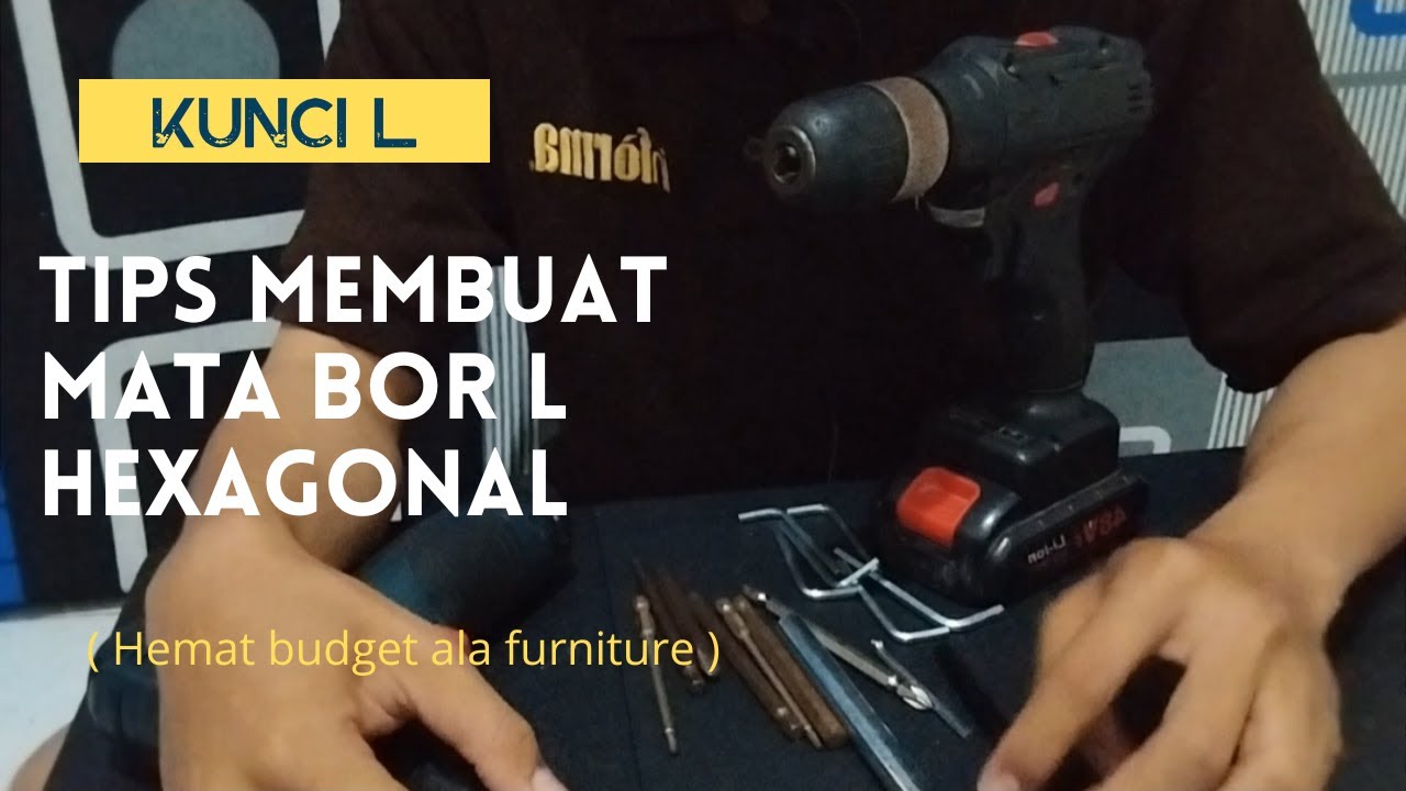 CARA MEMBUAT MATA BOR L HEXAGONAL | plus Review bor - YouTube