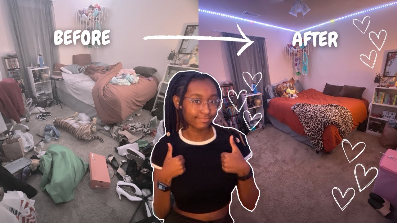 CLEAN MY ROOM WITH ME // Quick clean up 🧹 - YouTube